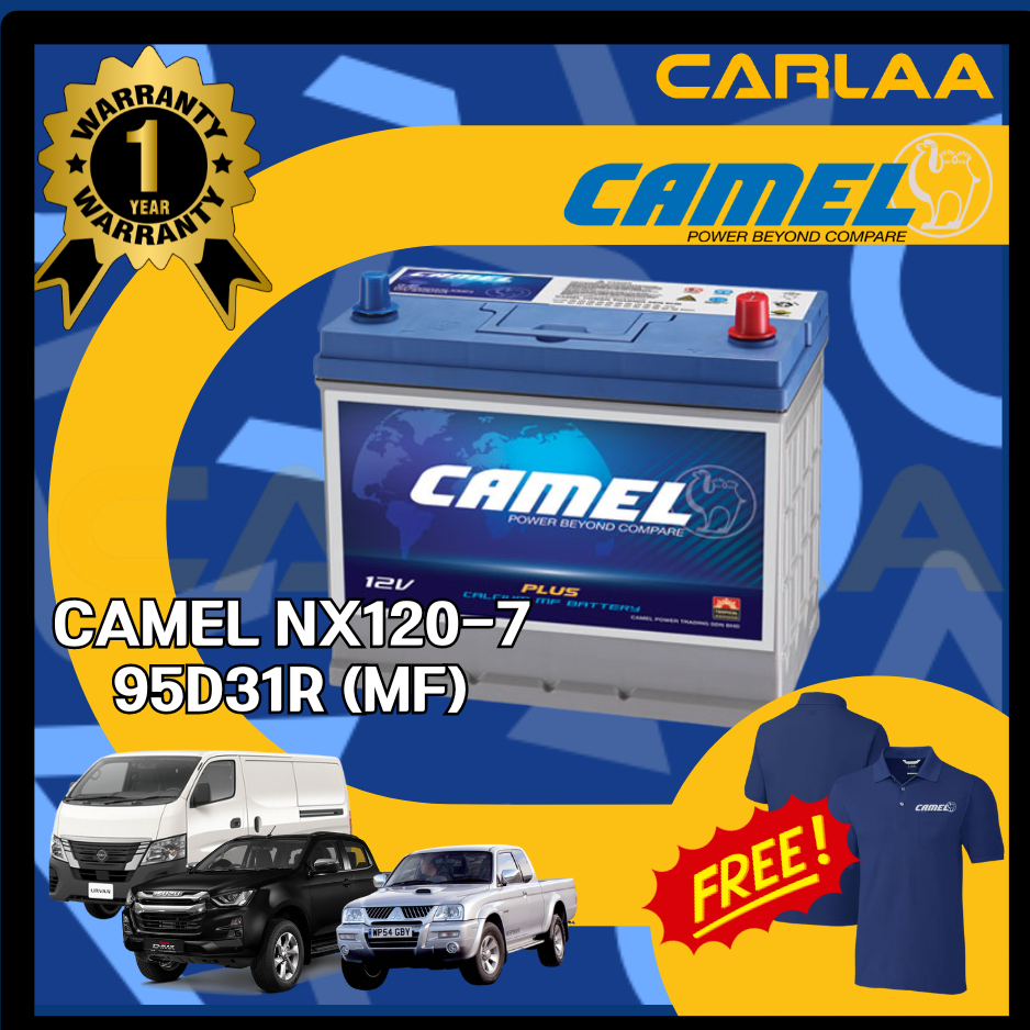 CAMEL Battery NX120-7MF/95D31RMF ///Isuzu Dmax / Hilux / Kia Sportage ...