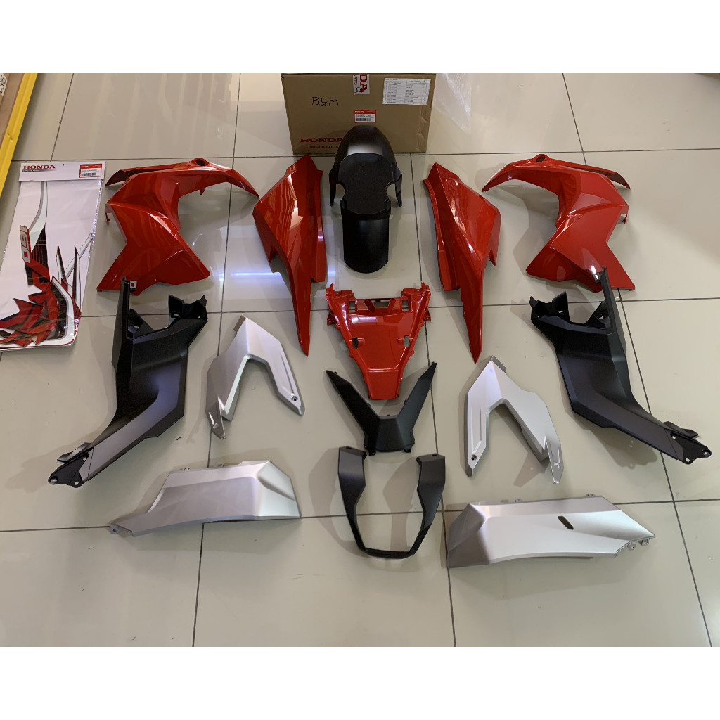 HONDA SCOOTER ADV160 BODY COVER SET WITH STICKER RED ORIGINAL HONDA ...