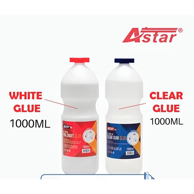 ASTAR Clear Glue 1000ML/ PVA Craft White Glue 1000ML | Shopee Malaysia