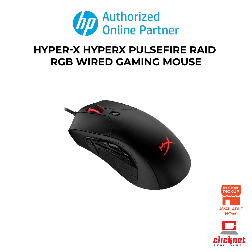 HYPER-X HYPERX PULSEFIRE RAID RGB WIRED GAMING MOUSE MICE WITH 11 ...
