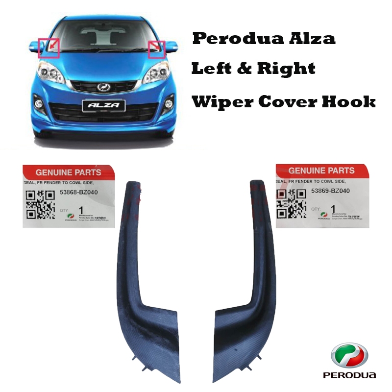 Original Perodua Alza Left & Right Wiper Panel Side Windscreen Garnish ...