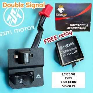 LC135 V8 FI / Y15 V1 / EZ115 LCV8 DOUBLE SIGNAL LH SWITCH ASSY KIRI ...