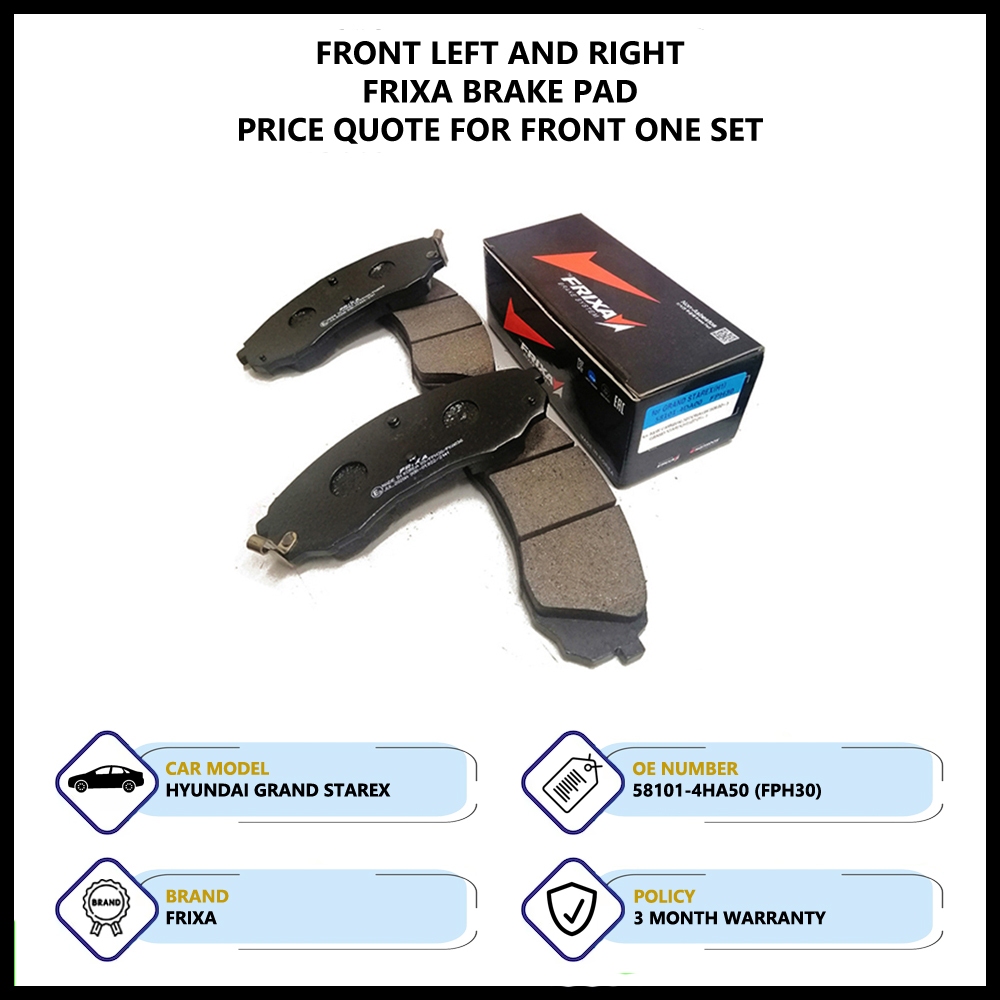 Hyundai Grand Starex Frixa Brake Pad (Front FPH30 / Rear FPH19R ...