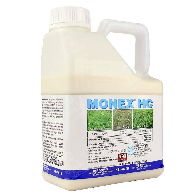 MONEX HC ANCOM 4 Liter MSMA 39.5% + Diuron 7.8% Herb Weed Grass Killer ...