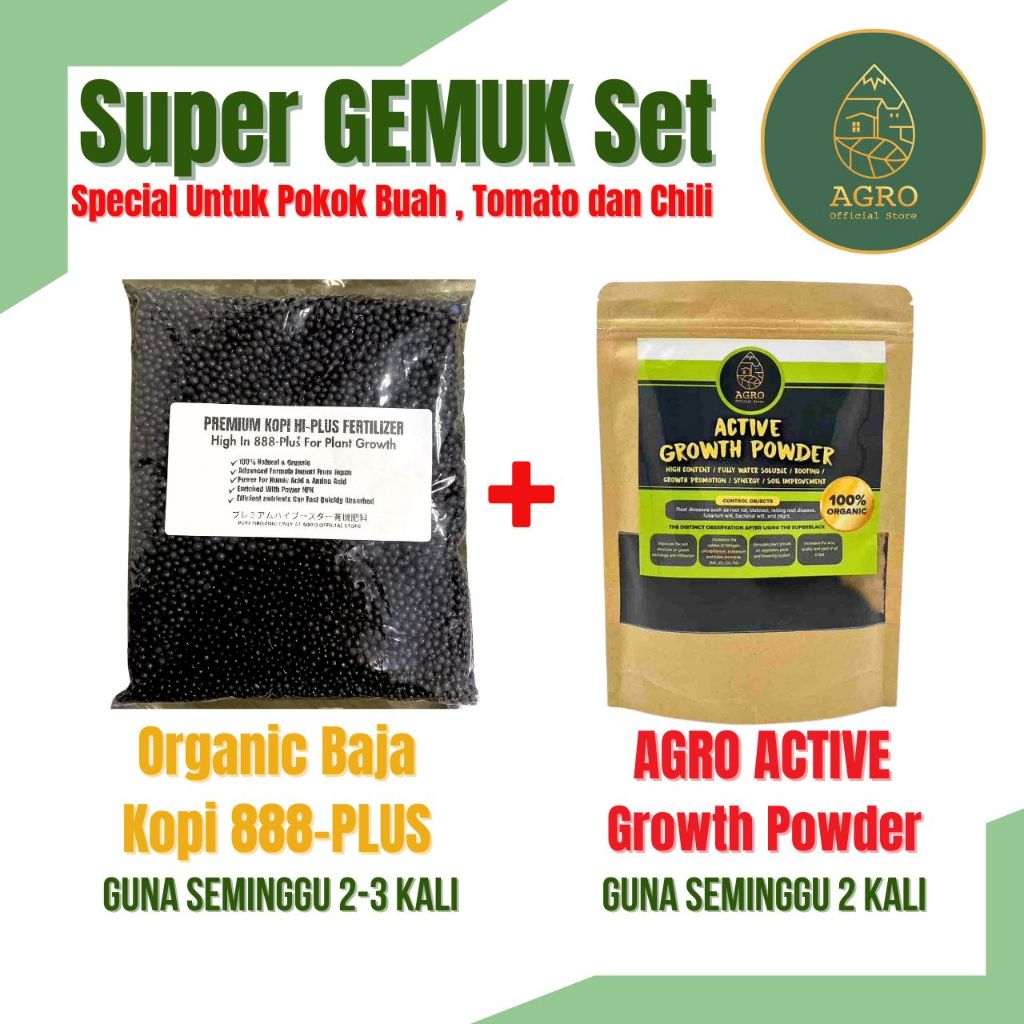 [100% JEPUN IMPORTED PREMIUM ] Agro Premium Baja Kopi HI-PLUS Organic NPK 8:8:8 Plus 3MgO & 10% ...
