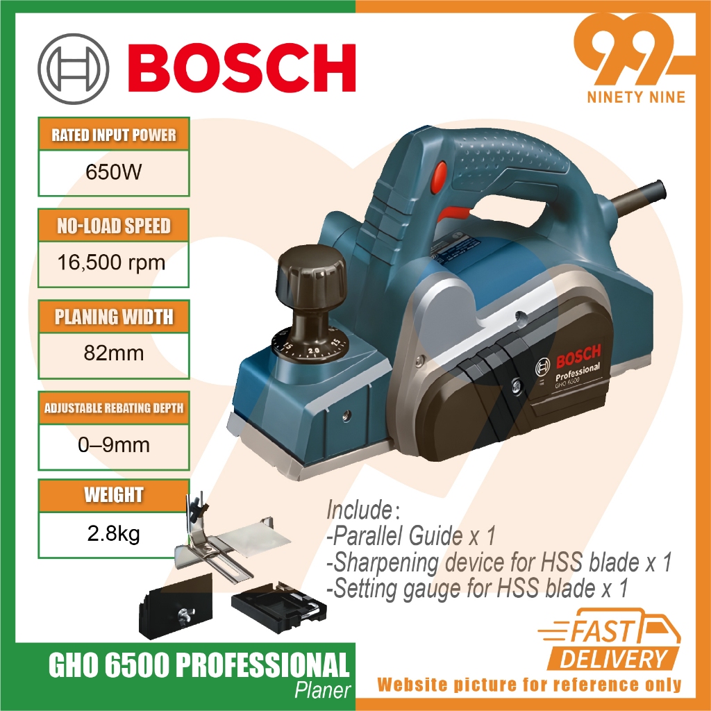 BOSCH 650W Wood Planer GHO 6500 Professional Planer Mesin Ketam Kayu Electric Machine ...