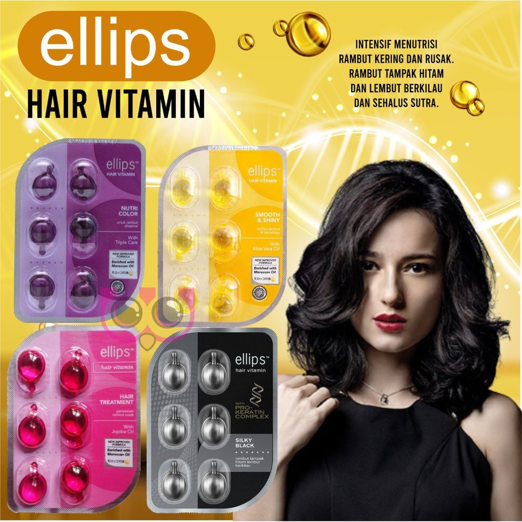 ORIGINAL Ellips Hair Vitamin Sachet Isi 6 Capsule | Shopee Malaysia
