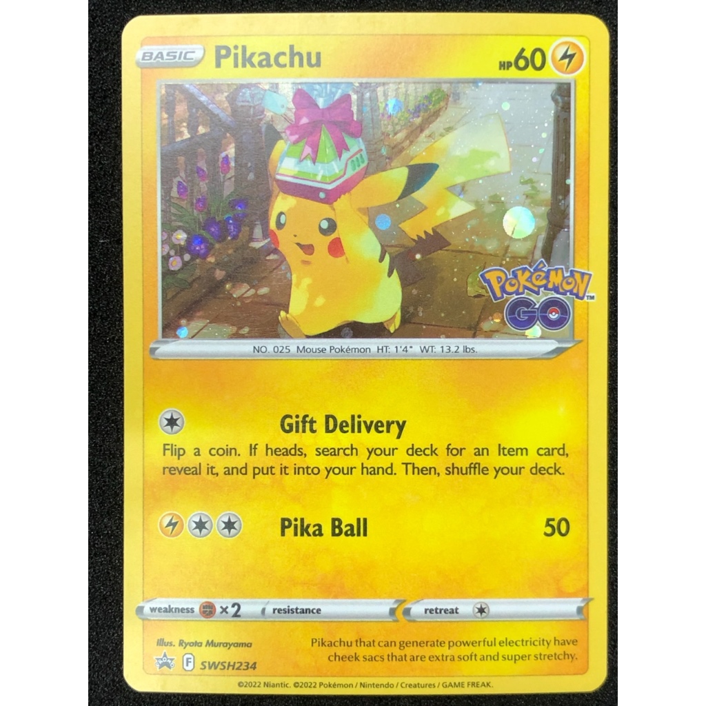 2022 Pokemon Swsh Black Star Promo 234 Pikachu-Holo Pokemon Go Tins ...