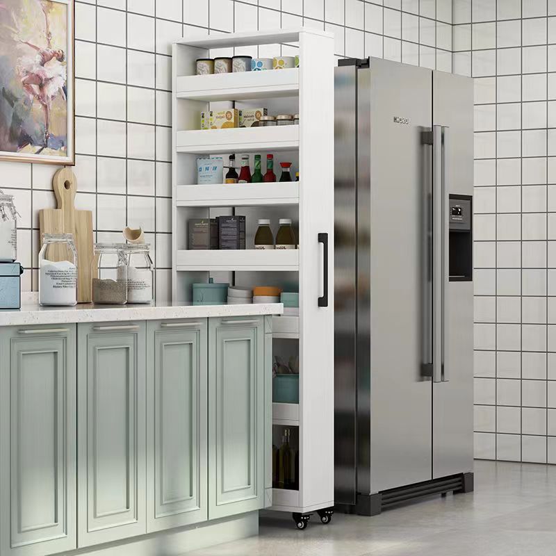 Narrow Crack Trolley Cupboard Storage Rack Refrigerator Shelf Mobile ...