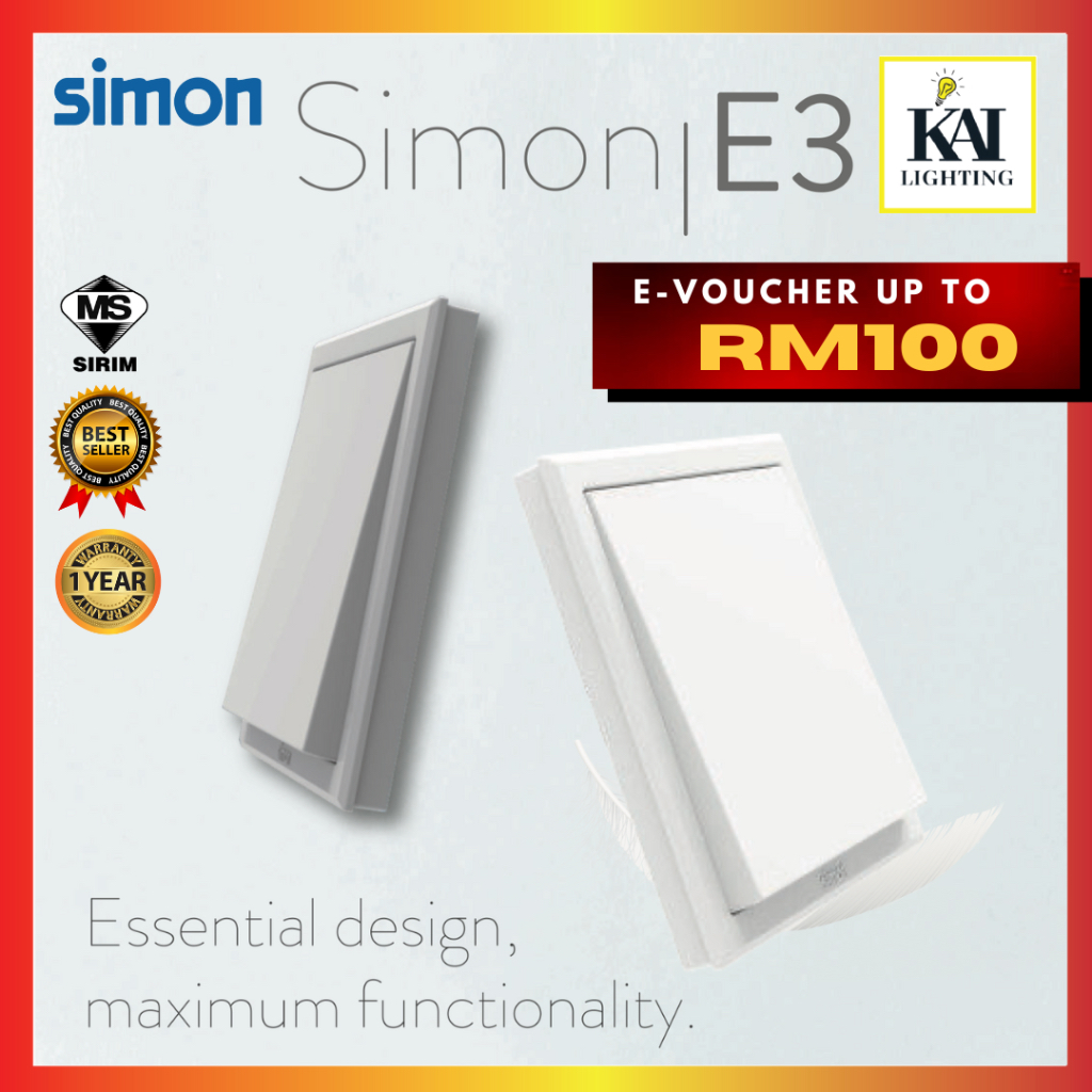 SIMON[European Brand] : E3 Series [2023 NEW SERIES] White/BK : Switch / Switches & Sockets ...