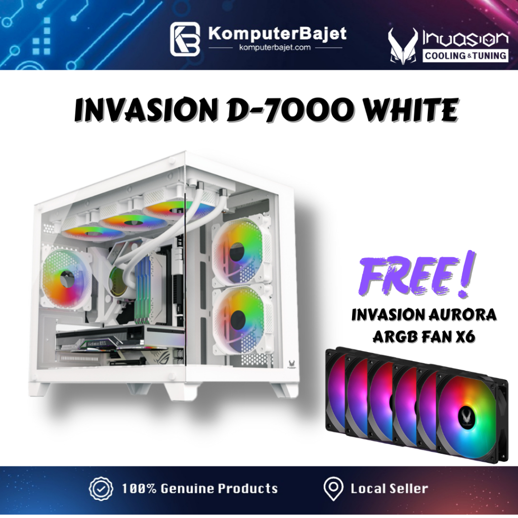 INVASION GAMING ATX MATX CASING ARGB LED FAN PC CASING GB-09 BS-01 D ...