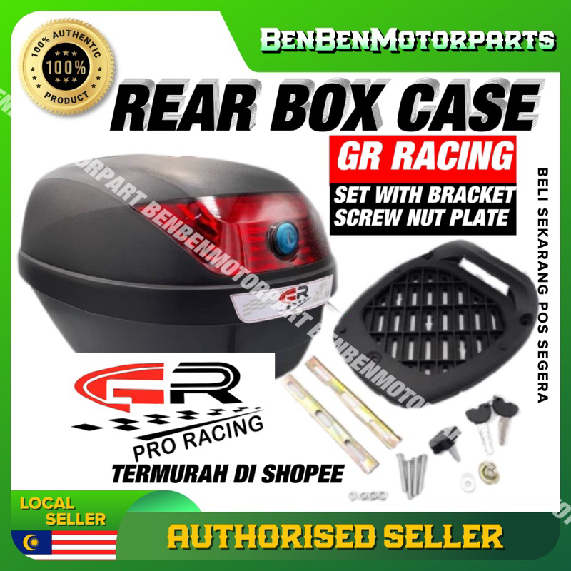 GR Box Motorcycle 28L Rear Box Kotak Belakang GR RACING | Shopee Malaysia