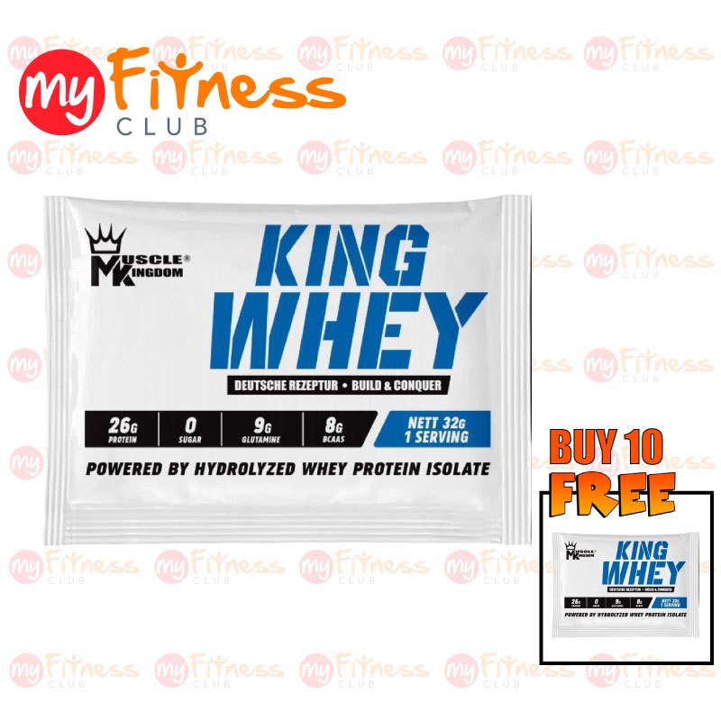 Muscle Kingdom King Whey (26.1g PROTEIN) SACHET FOR TRAVEL / ON THE GO ...