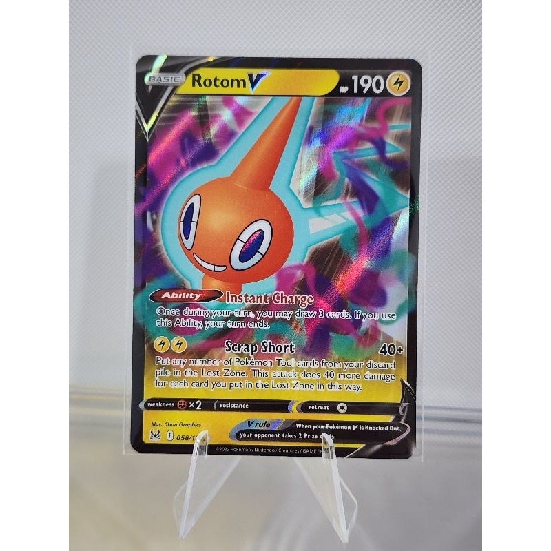 2022 Rotom V Card (Rare Holo) | Shopee Malaysia