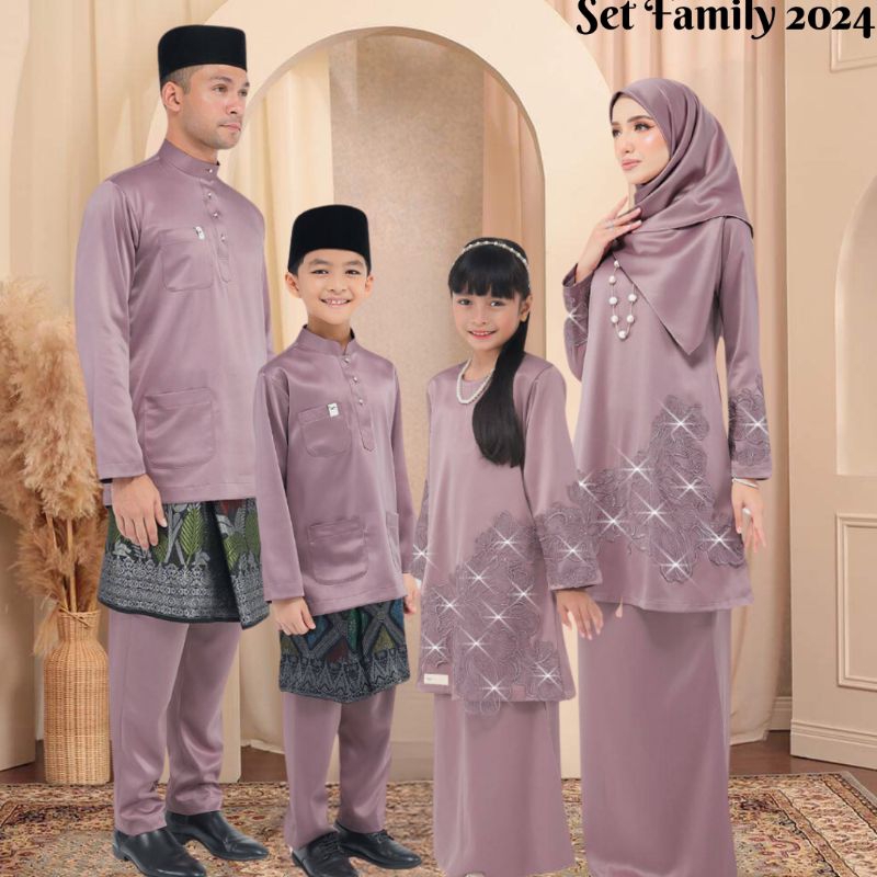Baju Raya Sedondon Family 2024 Baju Kurung Riau Ayra & Baju Melayu ...