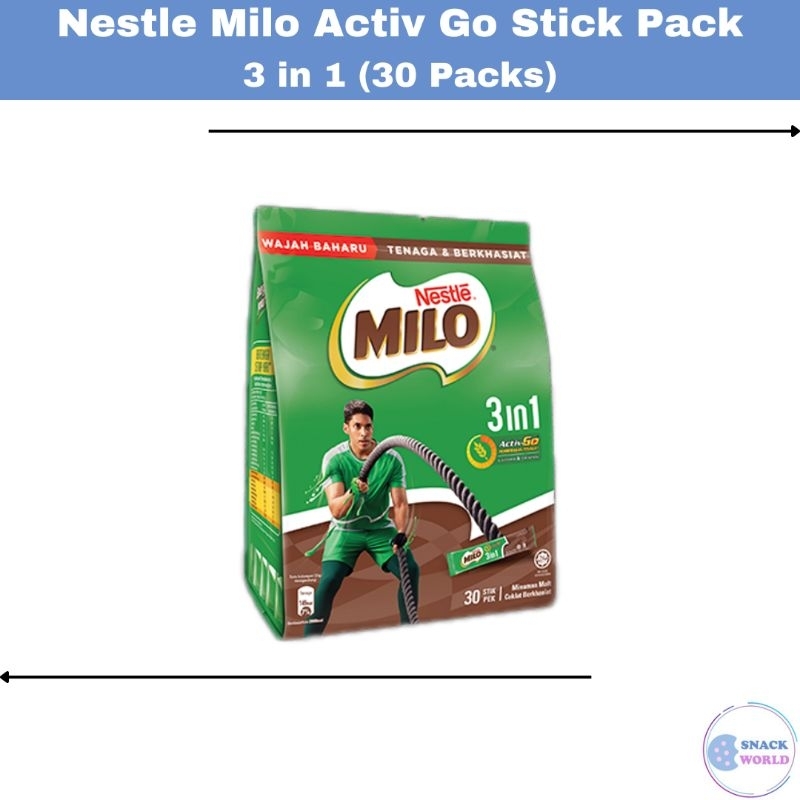 Nestle Milo Activ Go Stick Pack 3 in 1 (30 Packs) | Shopee Malaysia