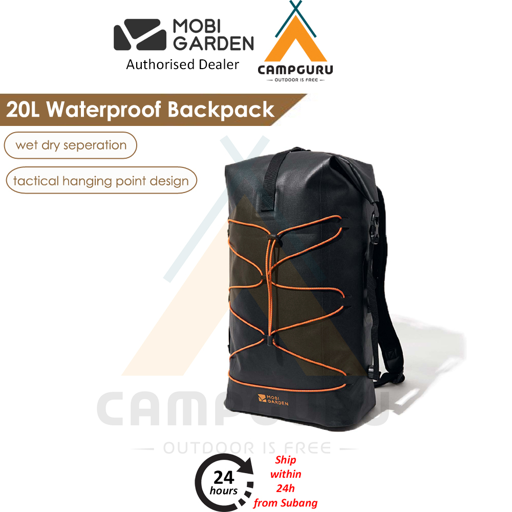 Mobi Garden 20L Waterproof Backpack IPX6 Tactical Breathable WetDry ...