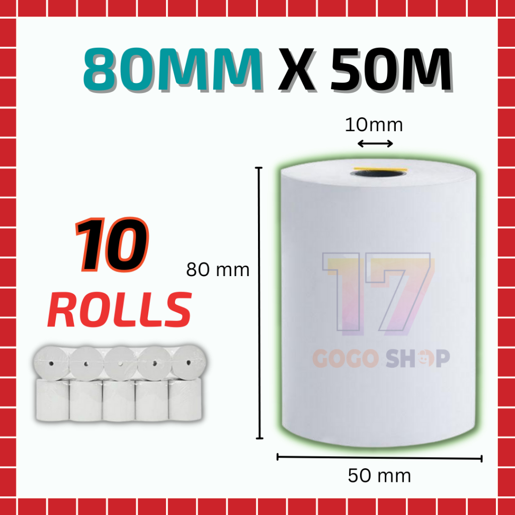 Thermal Paper Thermal Receipt Roll Pos Receipt Resit Pos Foodpanda Grab ...