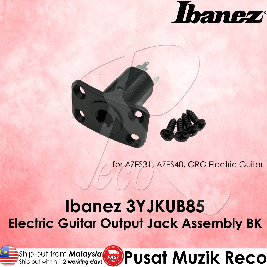 Ibanez 3YJKUB85 BK Electric Guitar Output Jack Assembly Black For ...