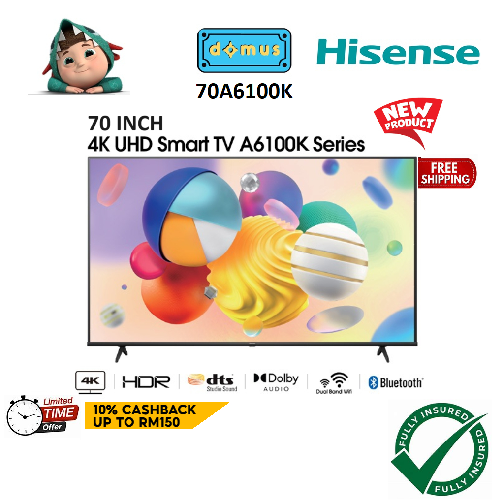 FREE SHIPPING Hisense 70 Inch 4K Smart TV UHD 70" LED TV Murah ...