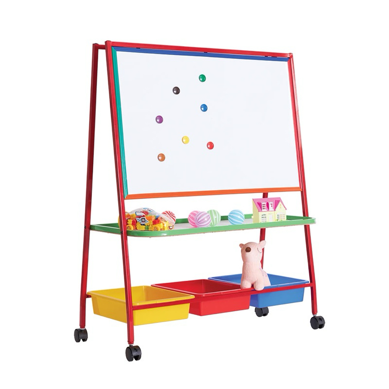 WHITEBOARD CHILDREN / KIDS WHITEBOARD 60cm x 60cm SOLID STEEL HIGH ...