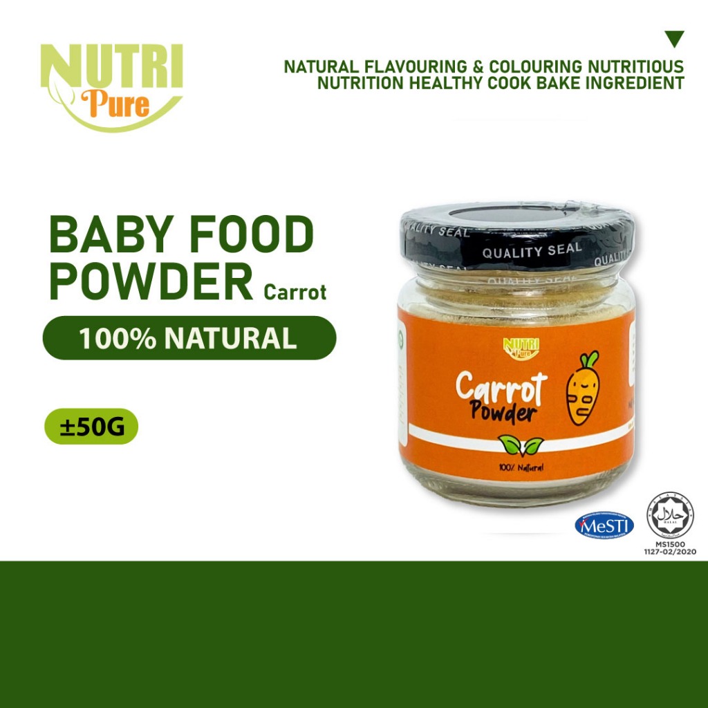Nutri Pure Baby Food Powder - Carrot 50g | Serbuk Makanan Bayi - Perasa ...