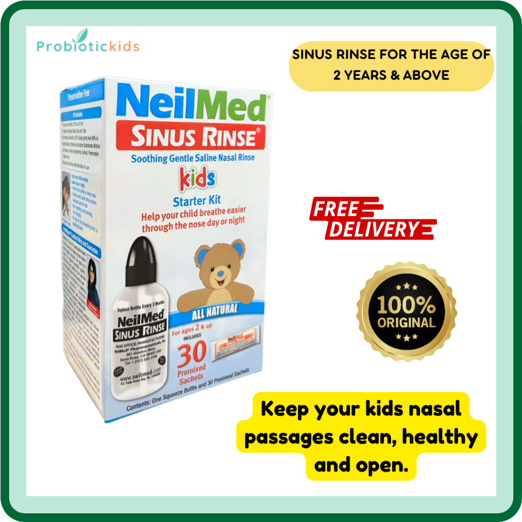 Neilmed Sinus Rinse Kids Starter Kit | 30's/Box | Ages 2 & up | EXP:05/ ...
