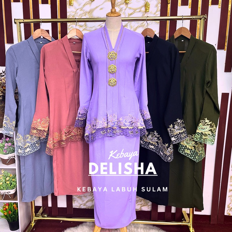 NEW! KEBAYA LABUH SULAM DAN LACE PLUS SAIZ S TO 3XL | Shopee Malaysia