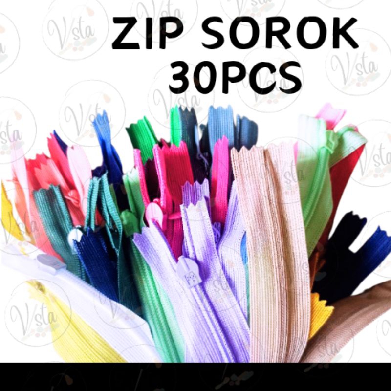 (30pcs) zip sorok borong/invisible zipper/zipper/zip susut/zip tanam ...
