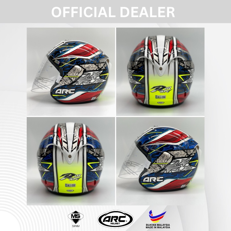 ARC Ritz AR4 BlueStar / BlackStar Helmet | Shopee Malaysia