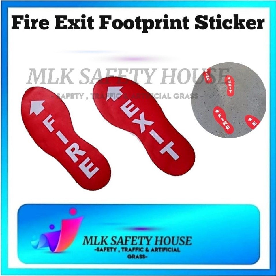 FIRE EXIT Footprints Floor Marker Sign Sticker / FIRE EXIT Footprints ...