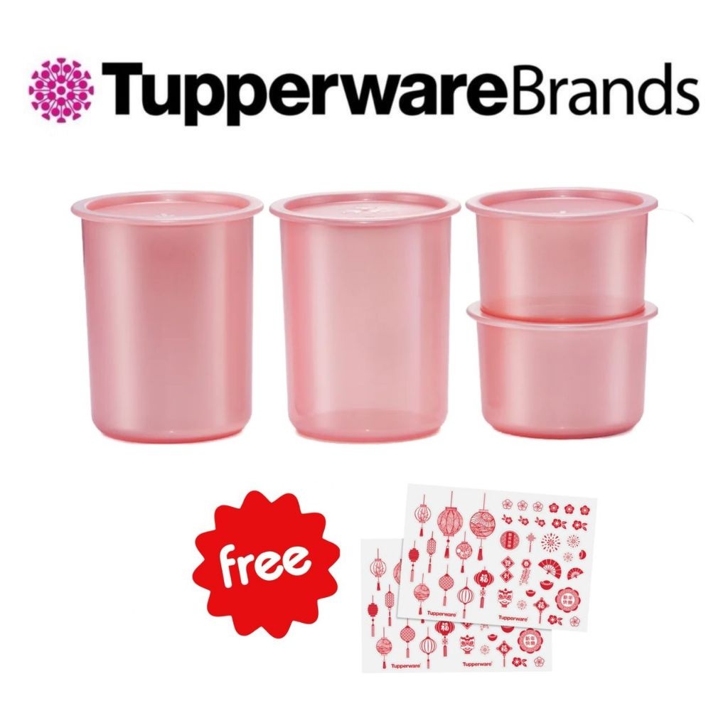 Tupperware Lucky Munch One Touch Set with FREE Stickers Airtight One ...