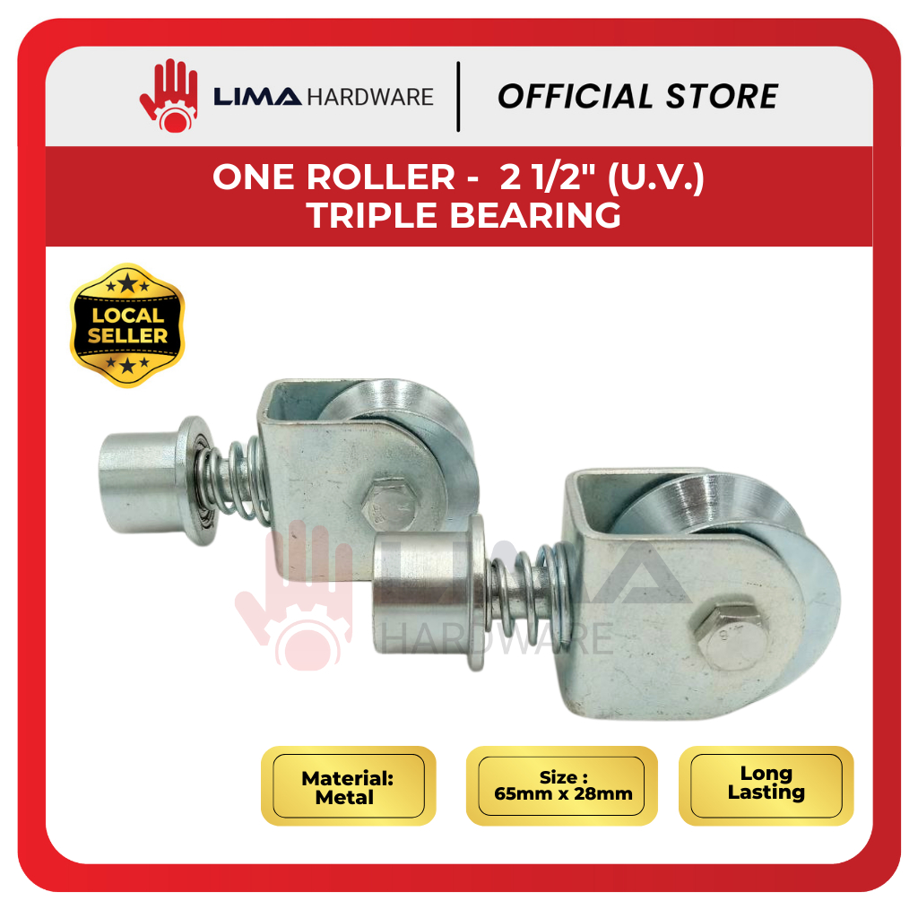 Triple Bearing UV Hang Roller, Sliding Gate Roller, Roda Pagar Besi ...