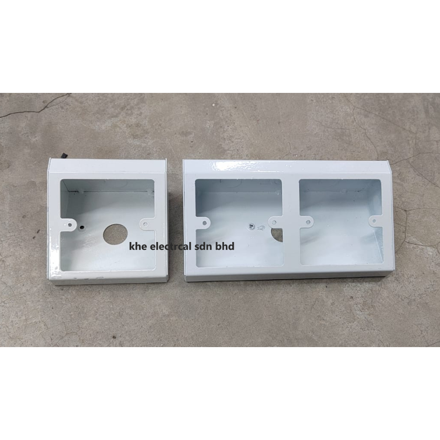 ( Surface Type ) Angle Metal Box 3x3 and 3x7 - White | Shopee Malaysia
