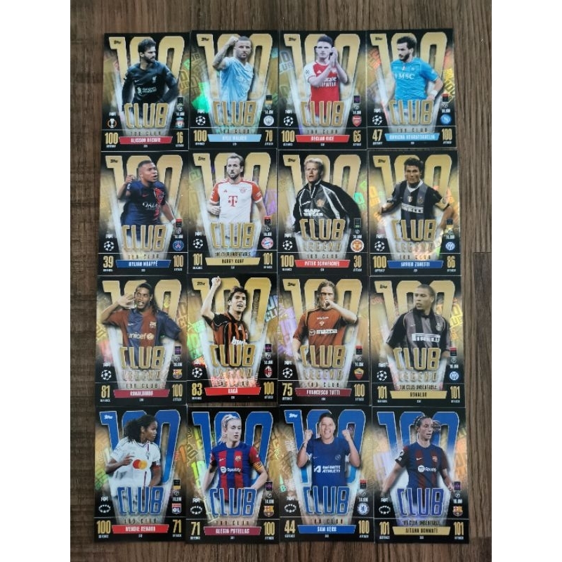 Topps Match Attax Extra 2023/24 100 Club, 100 Club Legend & 100 Club ...