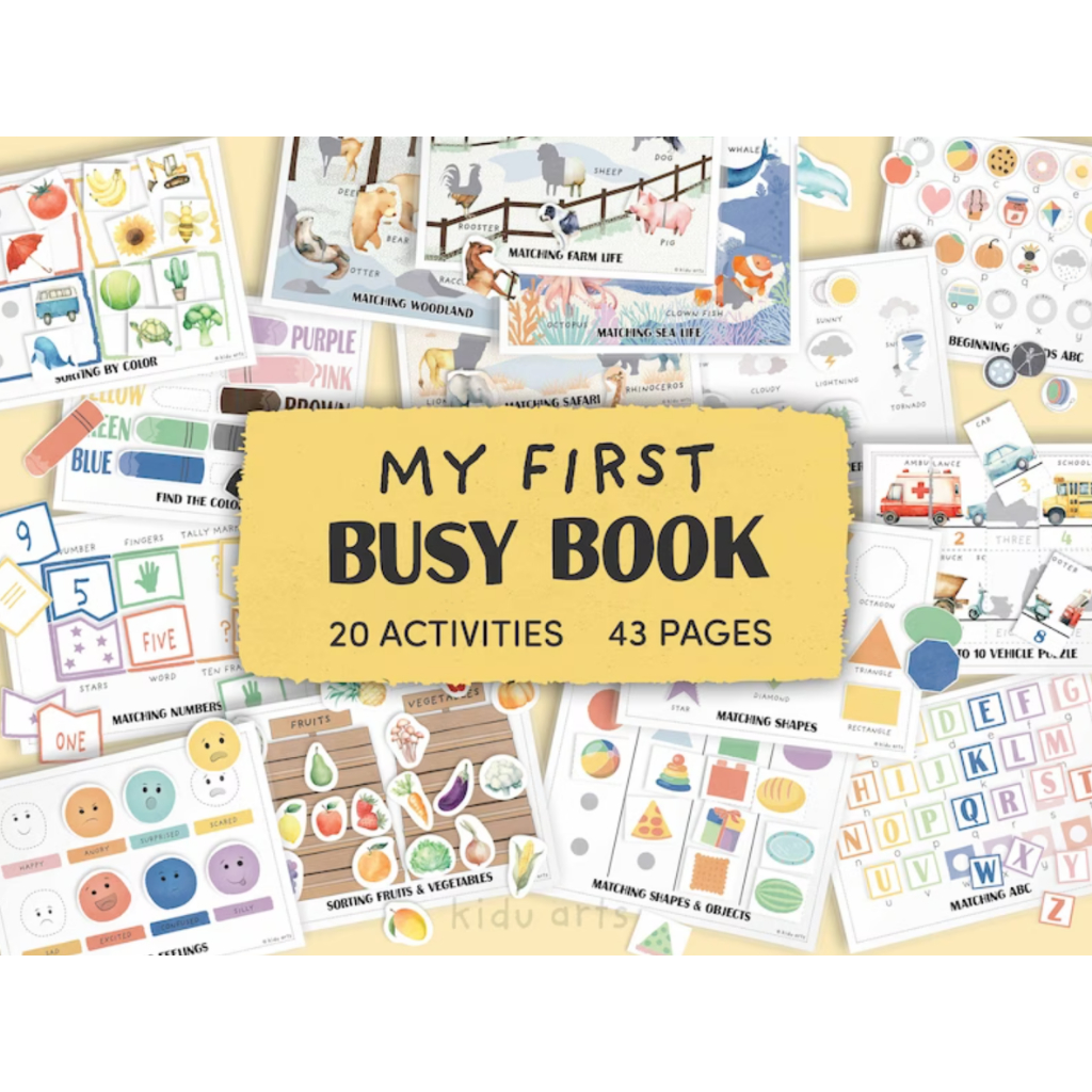 PDF] My First Busy Quiet Book Learning Kids Printable Montessori ...