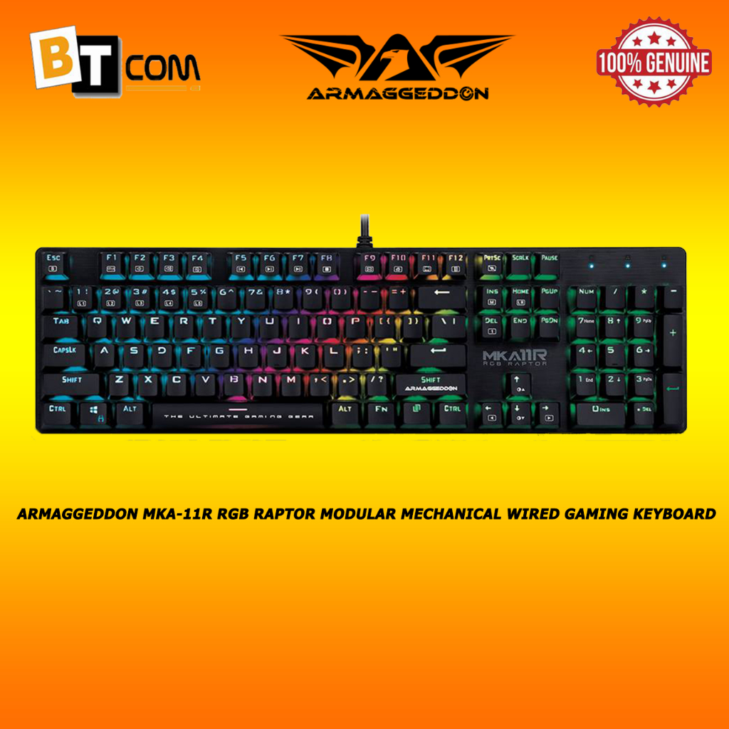 Armaggeddon MKA-11R RGB RAPTOR Modular Mechanical Wired Gaming Keyboard ...