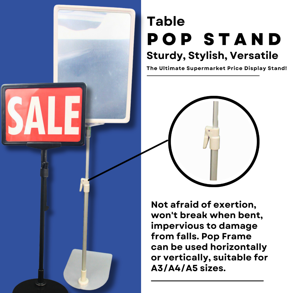 JME READY STOCK POP Stand Price Display Stand Promotion Tools Top Frame ...