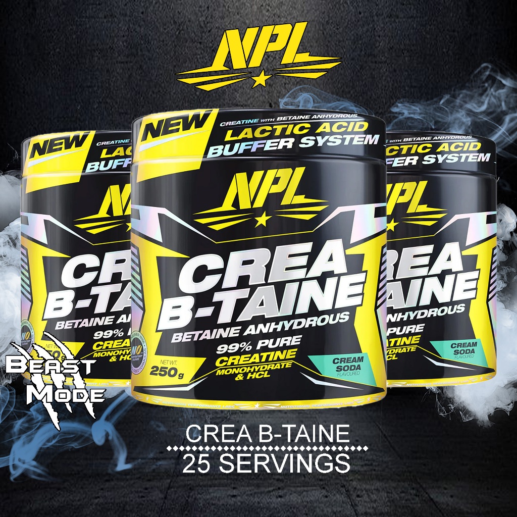 NPL CREA-B- TAINE Creatine Flavored 250 g (25 Servings ) | Shopee Malaysia