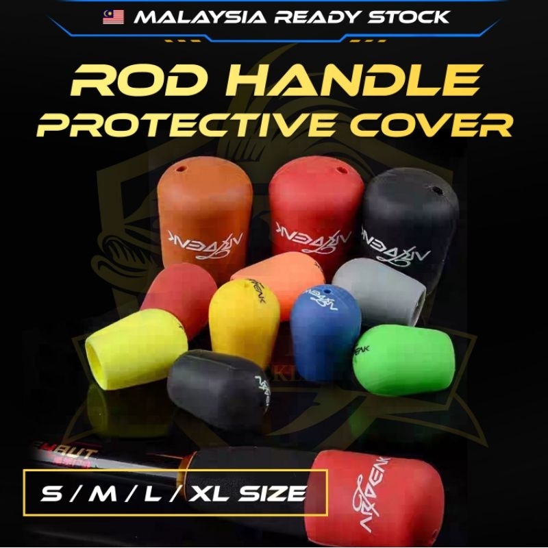 【FT040】Fishing Rod Handle Protective Cover Silicone Fishing Rod Bottom ...