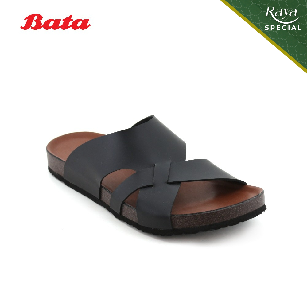 *Kasut Raya* BATA Mel Men Black Sandal 8616008 Kasut Sandal Lelaki ...