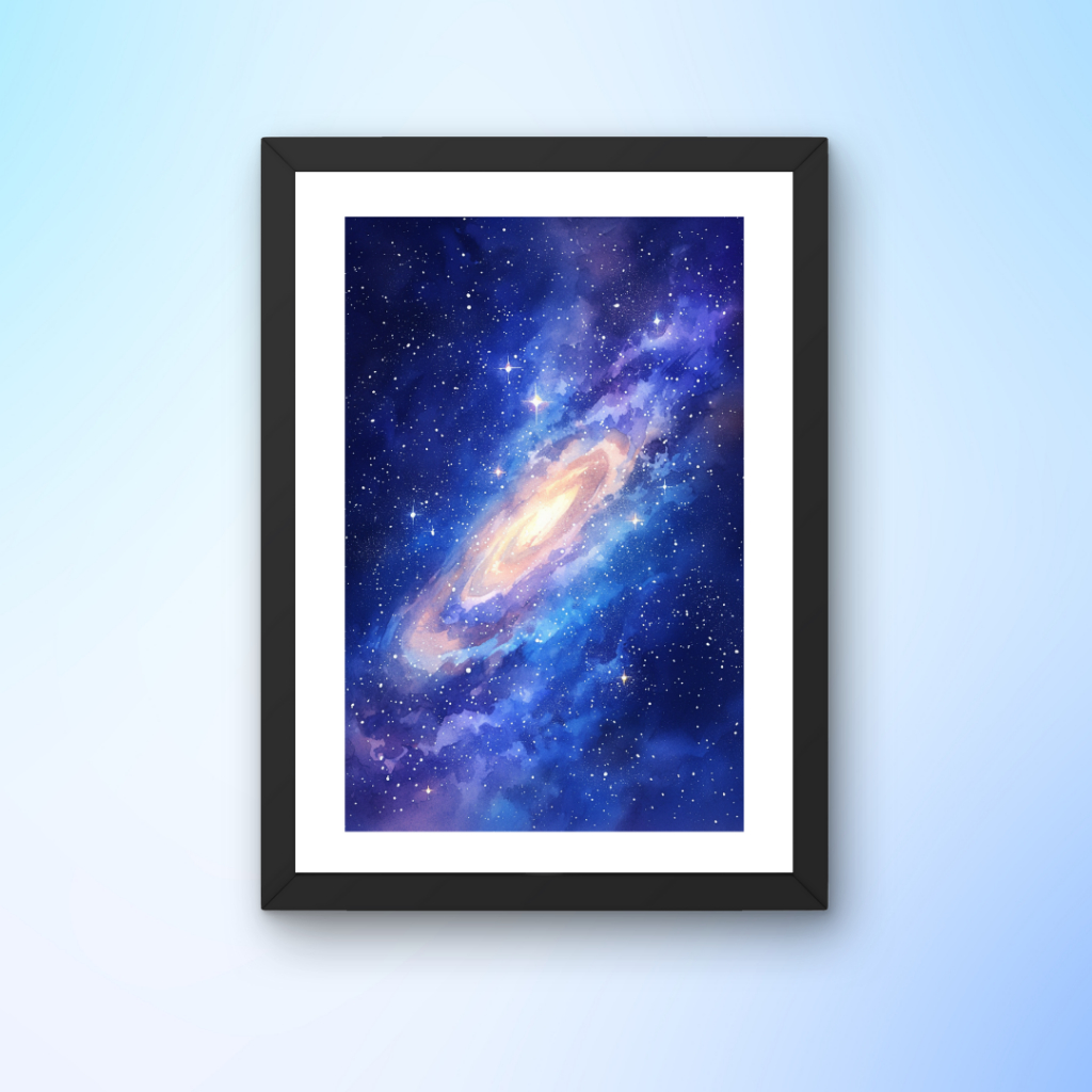 Planet and Galaxy Laminated Posters Wall Art For Science Restaurant ...