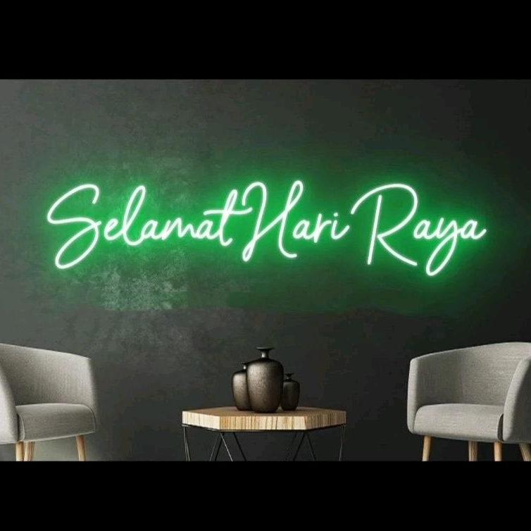 Selamat Hari Raya Wall Decoration Led Neon Light Signboard Neonsign Led ...
