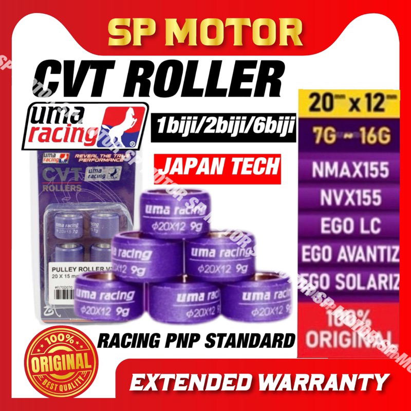 Uma Racing Roller ,Yamaha NVX 155 NVX155 / aerox Nmax CVT Roller 6gm ...