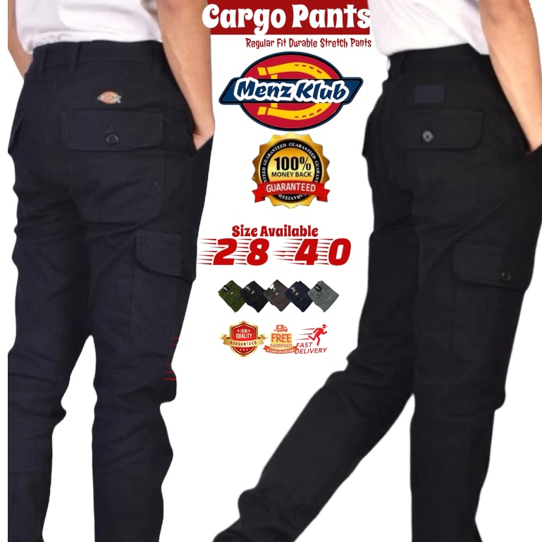 Cargo Pants Men Regular Fit[28-40]Seluar Cargo Lelaki Straight Cut ...