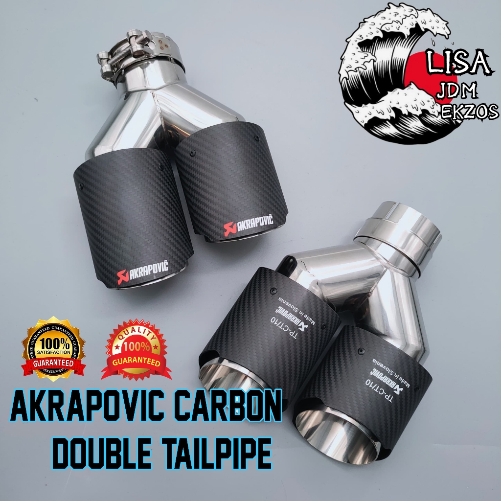 💥Akrapovic 💥Carbon Fibre Double Tailpipe Exhaust 💯💯100% ORIGINAL Stock ...