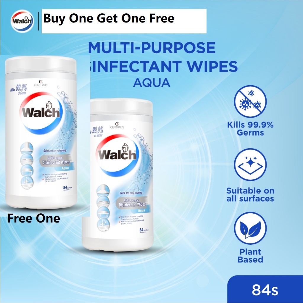 Walch Multi-Purpose Disinfectant Wipes - Aqua (84 Pcs) Buy one free one ...
