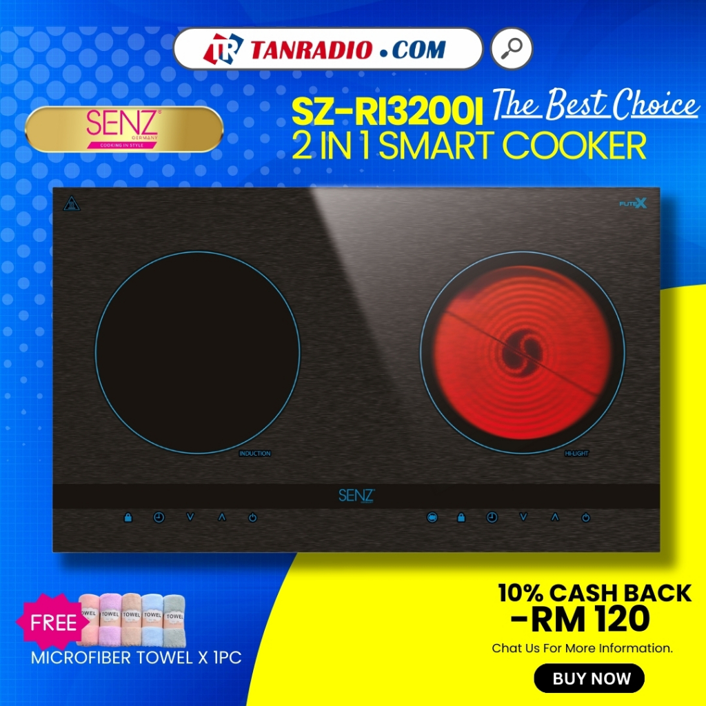 SENZ 2 Cooking Zone Built In Induction Ceramic Hob Heat Resistance ...