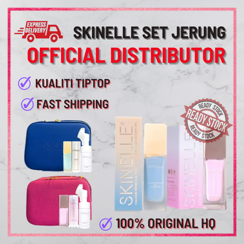 [100% ORIGINAL] SKINELLE SET JERUNG SET BTS COMBO FOUNDATION SKINELLE ...