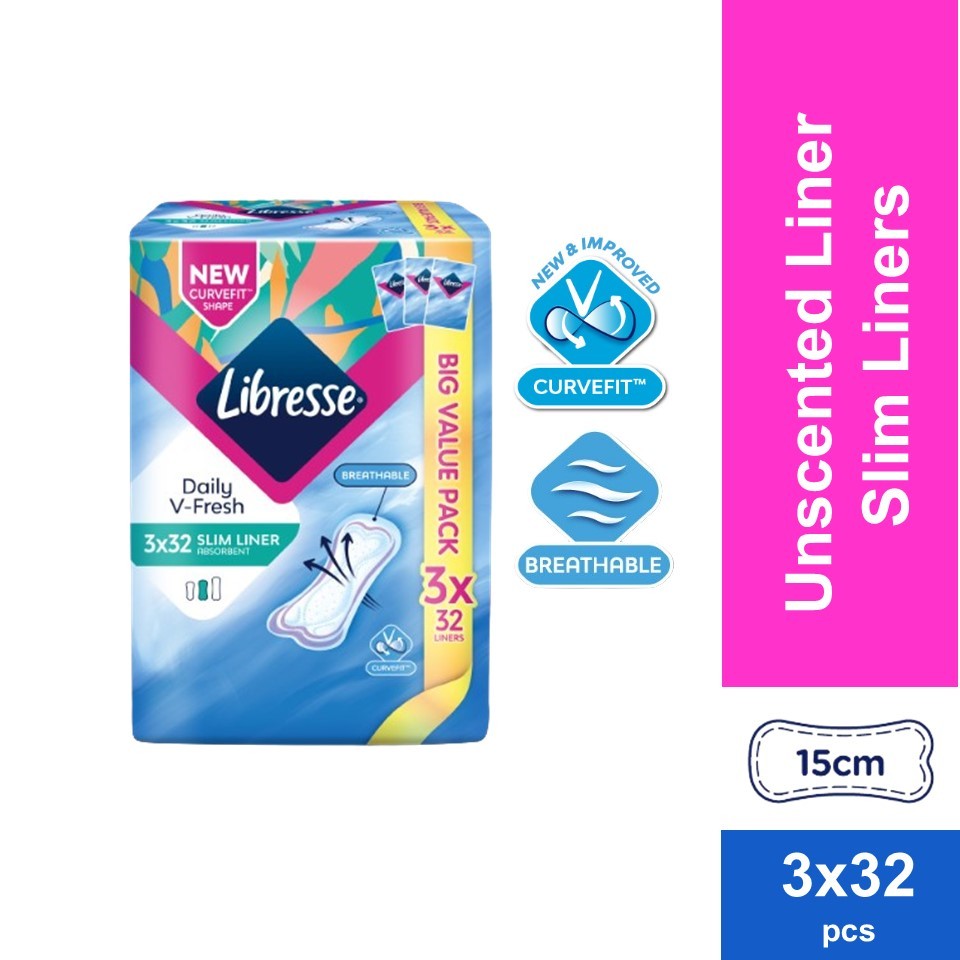 [Bundle of 3] Libresse Slim Panty Liner 32s | Shopee Malaysia